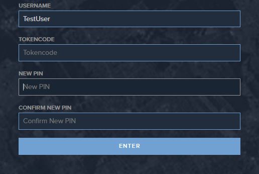 then enter New PIN and Confirm New PIN